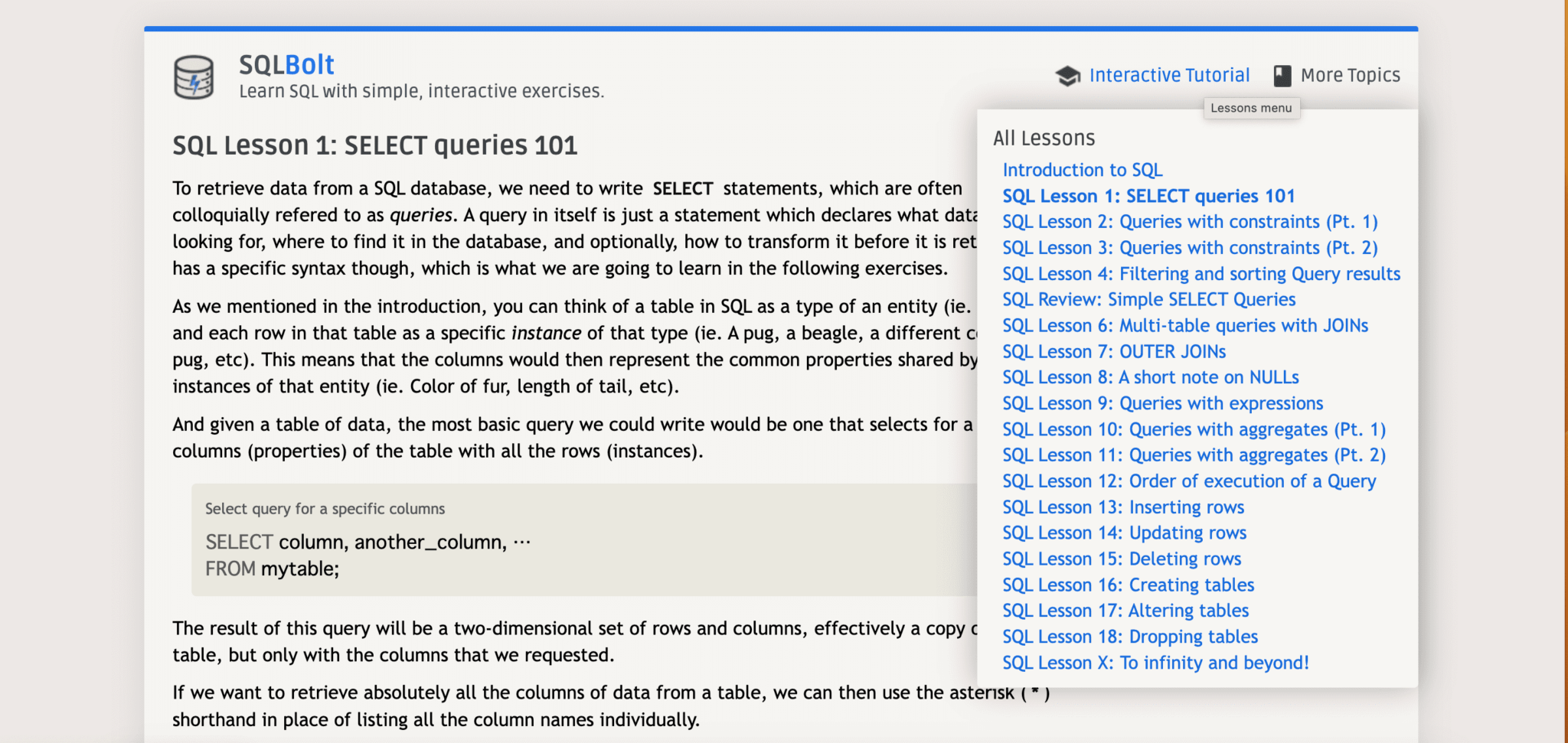 SQLが勉強できるサイト3選（環境構築不要） – All One's Life